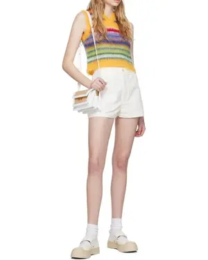 Marni Trunk Soft Mini Bag In Leather And Raffia