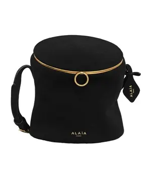 Alaïa La Canette Small Bag In Suede Goatskin