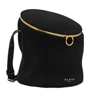Alaïa La Canette Small Bag In Suede Goatskin