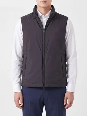 Herno High Neck Water-repellent Padded Gilet In Recycled Nylon - Blue