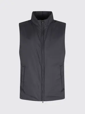 Herno High Neck Water-repellent Padded Gilet In Recycled Nylon - Blue