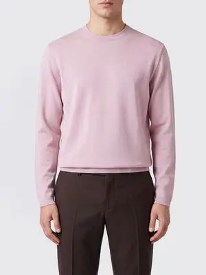Herno Long-sleeve Crewneck T-shirt In Cotton - Pink