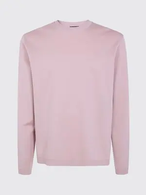 Herno Long-sleeve Crewneck T-shirt In Cotton - Pink