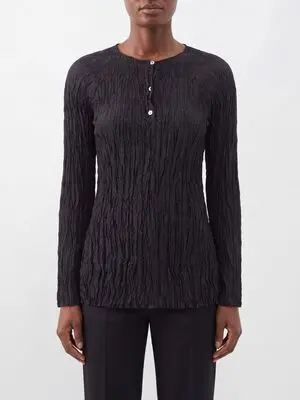 PAROSH Textured Button-up Shirt