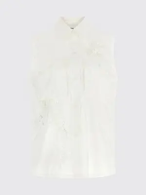 PAROSH Sleeveless Shirt With Floral Embroidery