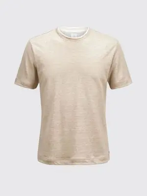 Eleventy Slim Fit Crewneck T-shirt In Pure Linen