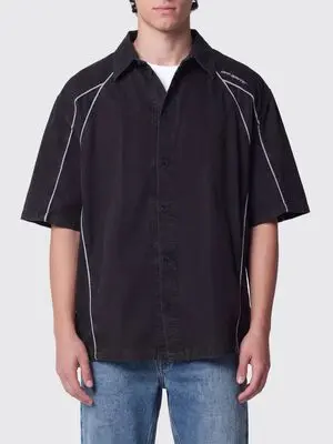 Off-White Relaxed Fit Short-sleeved Cotton Shirt With Contrast Trims
