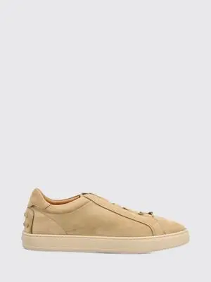 TOD'S Suede Leather Slip-on Sneakers With Gommini Heel Detail - Biscuit