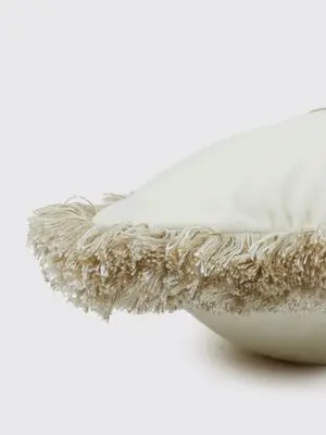 Philipp Plein Embellished Cushion With Fringe Trim