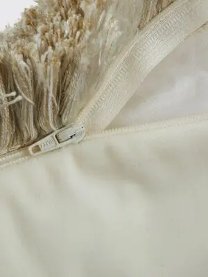 Philipp Plein Embellished Cushion With Fringe Trim