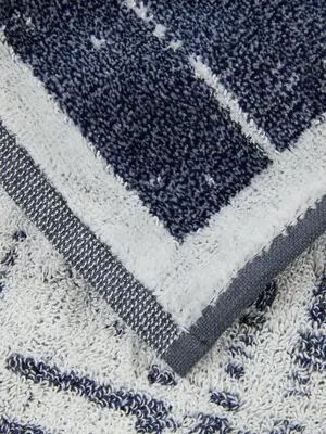 TRUSSARDI Set Of 2 Mhambi Check Pattern Cotton Terry Towels - Blue