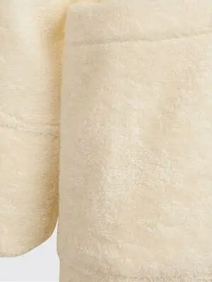 BELLORA Fiocco Shawl Collar Bathrobe In 400 Gsm Cotton Terry - Yellow Cream
