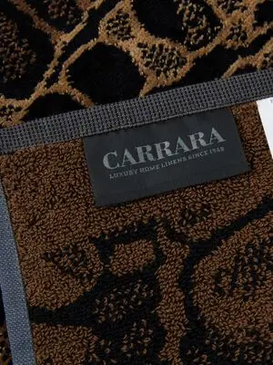 CARRARA Ocean Abstract Pattern Set Of Two Cotton Towels