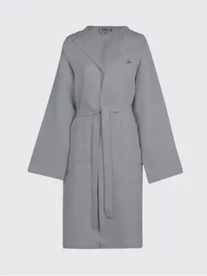 BELLORA Ape Hooded Bathrobe In Waffle Cotton With Embroidered Logo
