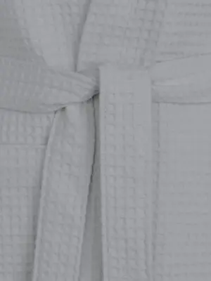 BELLORA Ape Hooded Bathrobe In Waffle Cotton With Embroidered Logo