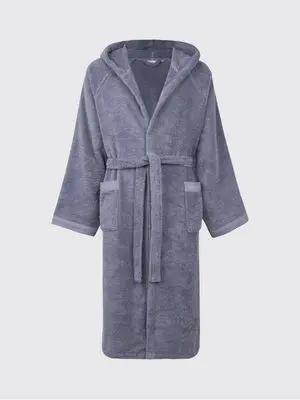 BELLORA Fiocco Hooded Bathrobe In 400 Gsm Cotton Terry - Avion