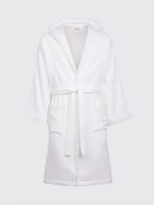 BELLORA Fiocco Hooded Bathrobe In 400 Gsm Cotton Terry White