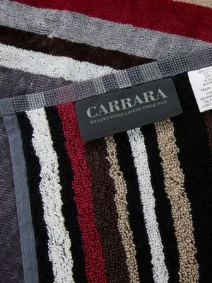 CARRARA Bora Bora Striped Cotton Terry Set Of Two Towels