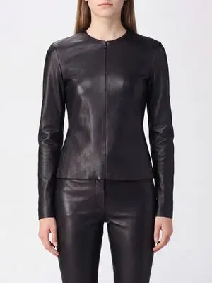 Stouls Zip-up Leather Top