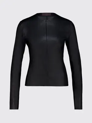 Stouls Zip-up Leather Top