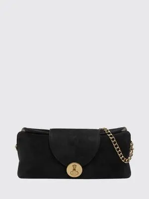 Versace Vivian Suede Shoulder Bag - Black