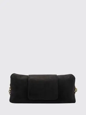 Versace Vivian Suede Shoulder Bag - Black