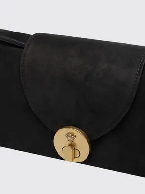Versace Vivian Suede Shoulder Bag - Black