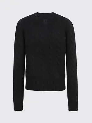 Polo Ralph Lauren Crewneck Knit Wool Cardigan With Embroidered Pony Logo - Black