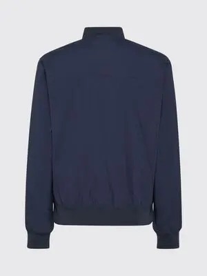 Philipp Plein Lightweight Nylon Bomber Jacket With Iconic Collar And Logo - Blue