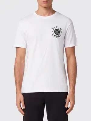 PLEIN SPORT Slim Fit Cotton T-shirt With Contrast Front Logo