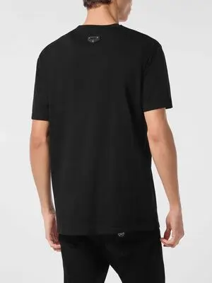 Philipp Plein Dropped Shoulder Teddy Bear Print Cotton T-shirt - Black