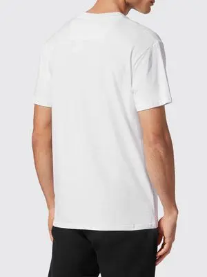 PLEIN SPORT Cotton T-shirt With Graphic Print And Contrasting Logo - White