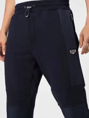 Philipp Plein Jersey Jogging Trousers With Drawstring And Welt Pockets - Blue