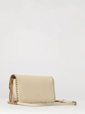 Pinko Love Bag Slouchy Studded Leather Crossbody Bag - Beige