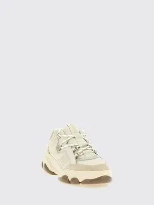 Pinko Leather And Suede Sneakers - Platinum