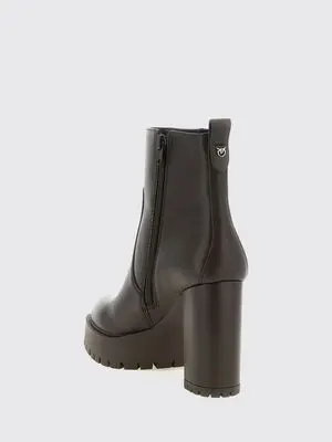 Pinko Clara Leather Platform Ankle Boots