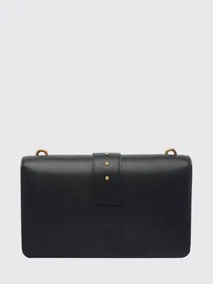 Pinko Leather Shoulder Bag With Gold Tone Hardware