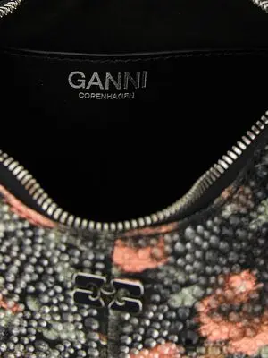 GANNI Mini Handbag With Floral Embroidery