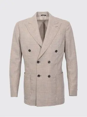 SARTORIO NAPOLI Double Breasted Plaid Blazer