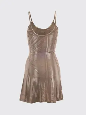 DIESEL® Metallic Draped Mini Dress