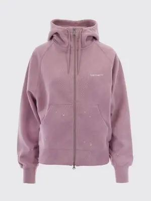 Carhartt Work In Progress Abstract Print Cotton Zip-up Hoodie - Pink