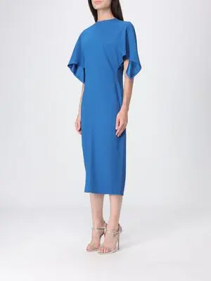 Stella McCartney Crêpe Midi Tunic Dress With Teardrop Back - Blue