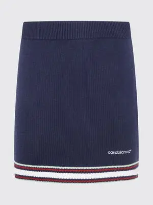 Casablanca Knit Skirt With Striped Hem