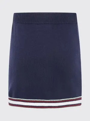 Casablanca Knit Skirt With Striped Hem