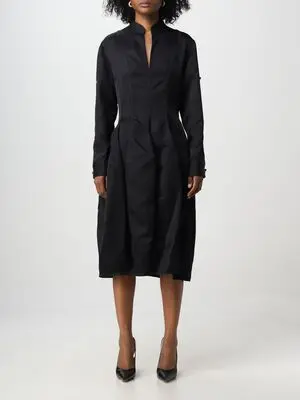 Bottega Veneta Dress In Silk Twill - Black