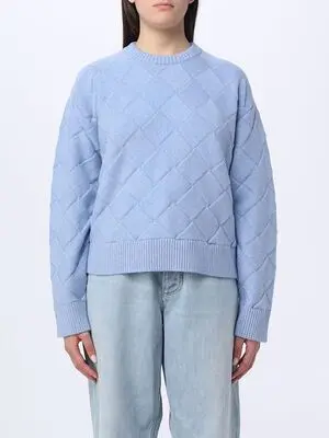 Bottega Veneta Sweater In Wool - Sky Blue