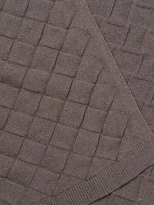 Bottega Veneta Scarf In Wool With 3d Intreccio Pattern - Beige