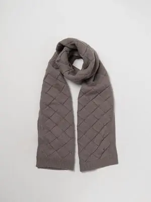Bottega Veneta Scarf In Wool With 3d Intreccio Pattern - Beige