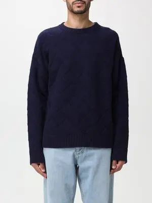Bottega Veneta Sweater In Wool Blend - Navy