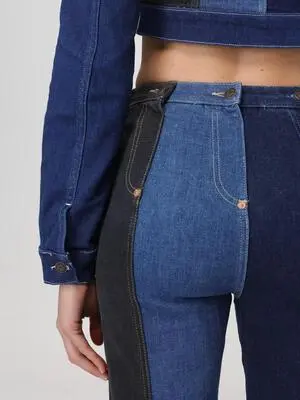 Moschino Paneled Wide Leg Jeans